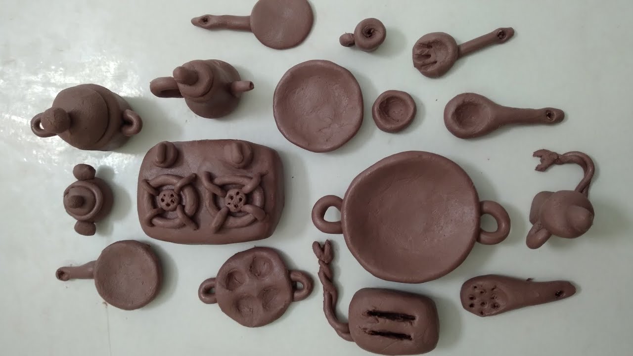 How to make Clay kitchan Set | Clay Kitchan stove | Village Kitchan Set ...