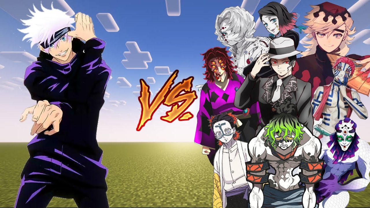 Minecraft Mods: Satoru Gojo VS Upper Moons - YouTube