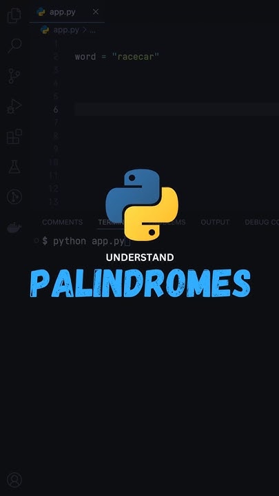 Palindromes in Just 15 Seconds - Python #python #code #programming # ...