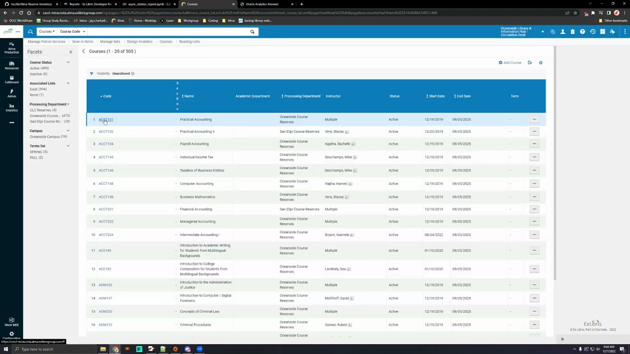 Alma Reserve Inventory walkthrough - YouTube