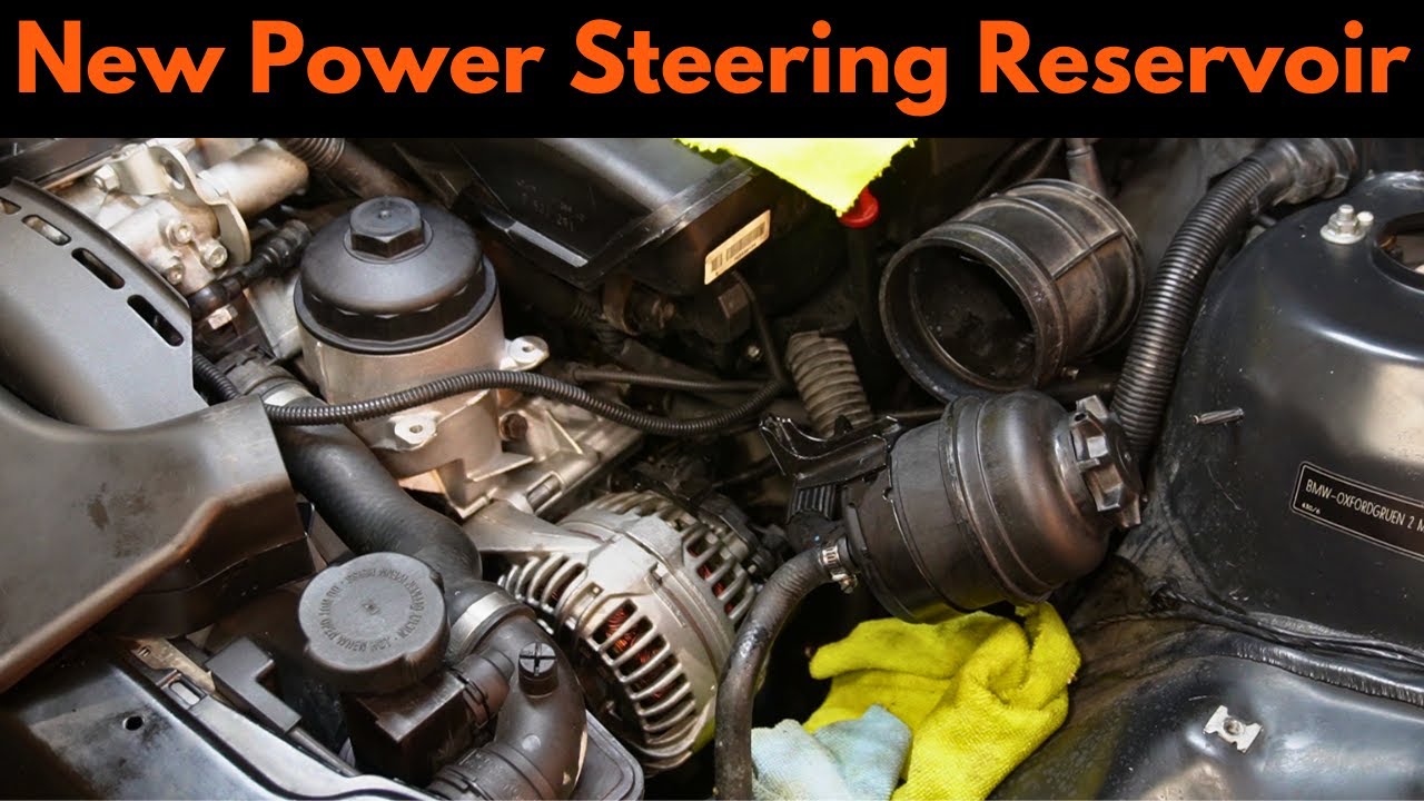 BMW E46 Power Steering Reservoir Replacement | 330Ci DIY - YouTube