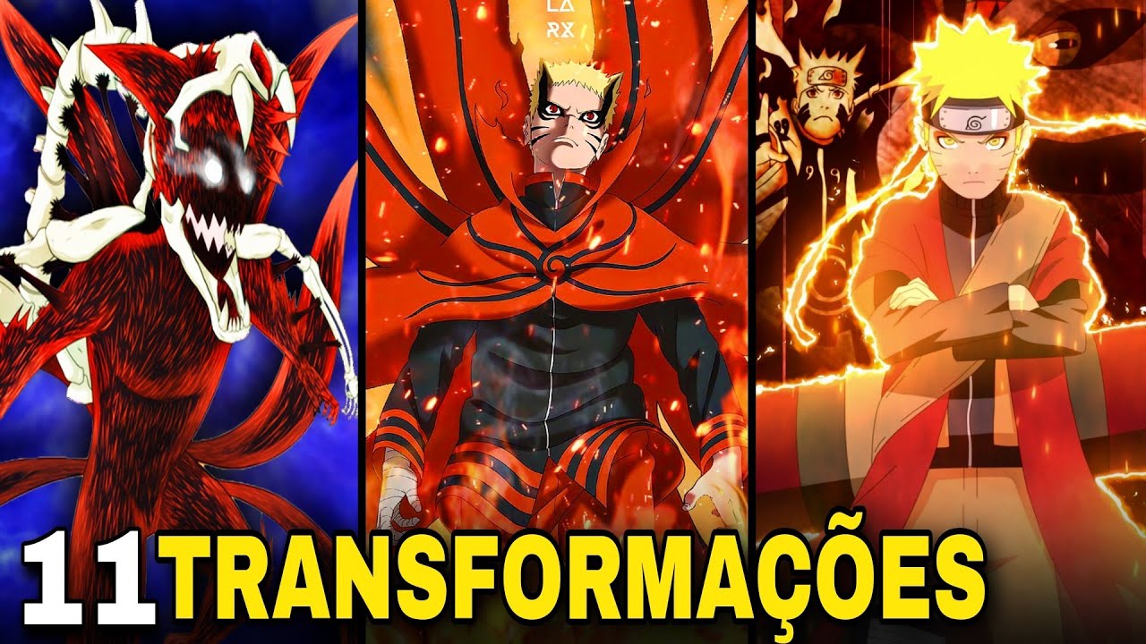 TODAS AS TRANSFORMAÇÕES DO NARUTO UZUMAKI | 11 transformações ...