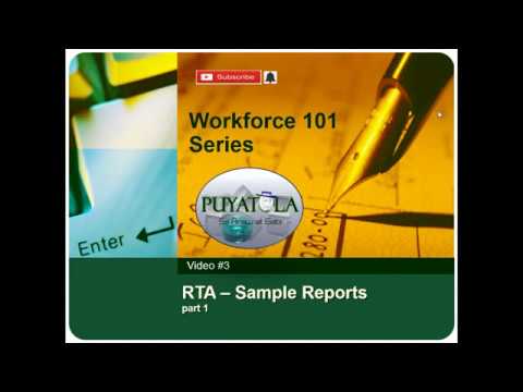 Workforce Basic #3: Sample RTA Reports (Attendance, Conformance ...