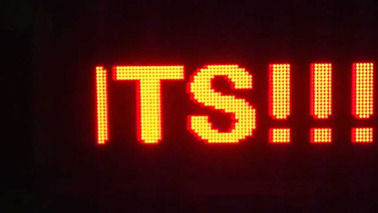 16mm Red Monochrome LED Screen by: Kennedy Signs & Graphics. - YouTube