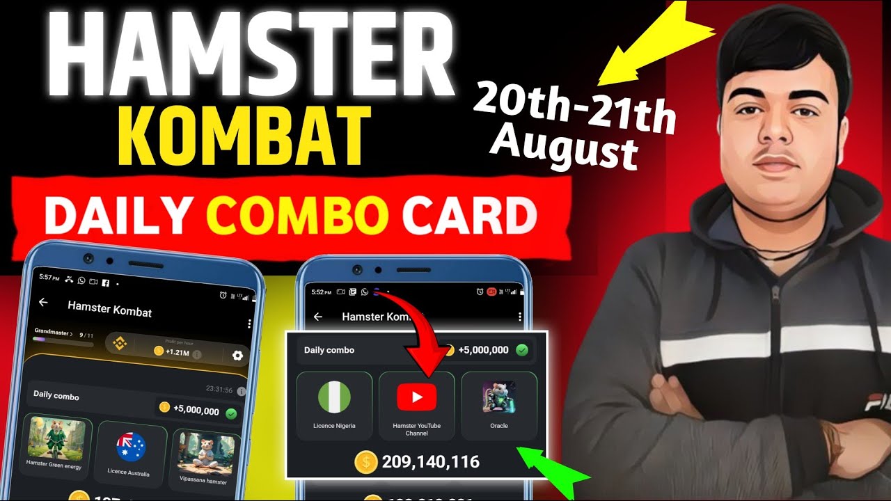 hamster Kombat daily combo card today 20 / 21 August | hamster Kombat ...