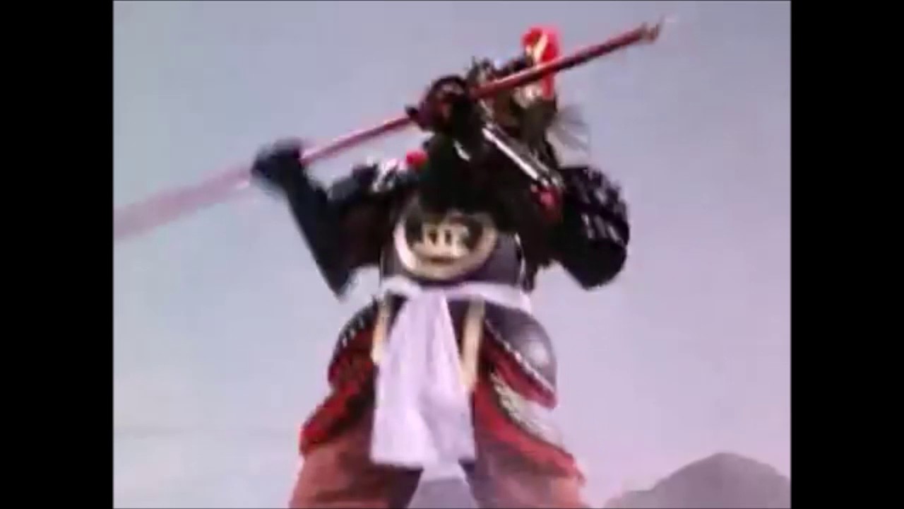 MMPR: Thunderzords vs Goldar and Samurai Fan Man - YouTube
