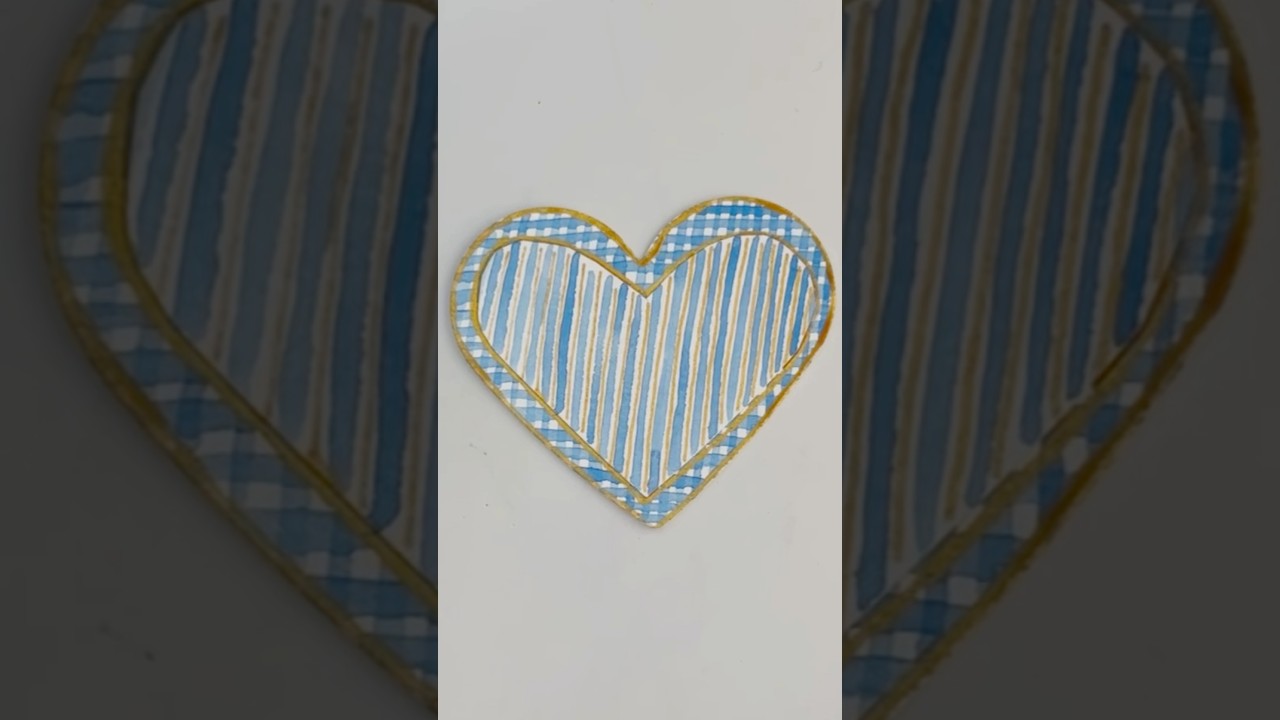 Blue checkered heart card | Easy DIY crafting | Card ideas | Romantic ...