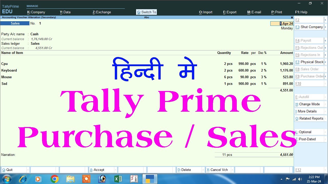 tally prime | tally prime tutorial in hindi | tally prime full course ...