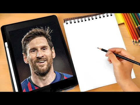 Lionel Messi Pencil Sketch timelapse || Happy Birthday Messi ! - YouTube