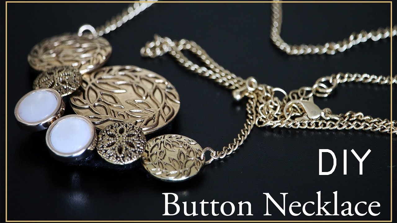 HOW TO: DIY Jewelry Button Necklace - YouTube