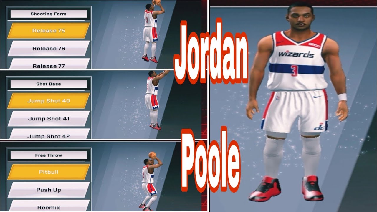 Jordan Poole Full Build | Nba2k20 Mobile | Android - Version 98 - YouTube