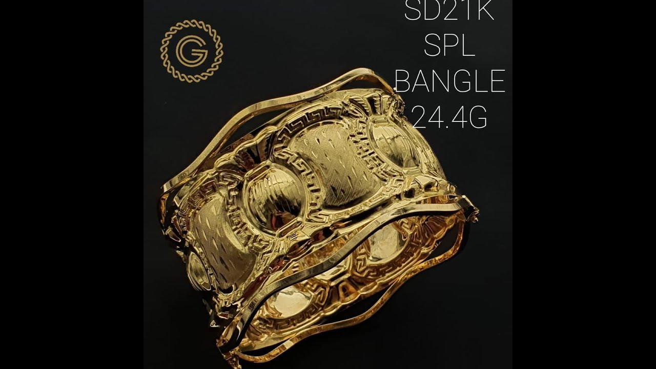 21K SAUDI GOLD BANGLE'S (NEW DESIGN) - YouTube