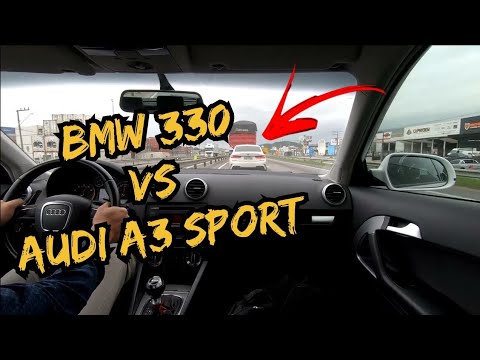 O BICHO PEGOU!!! BMW 330i vs AUDI A3 SPORT - YouTube