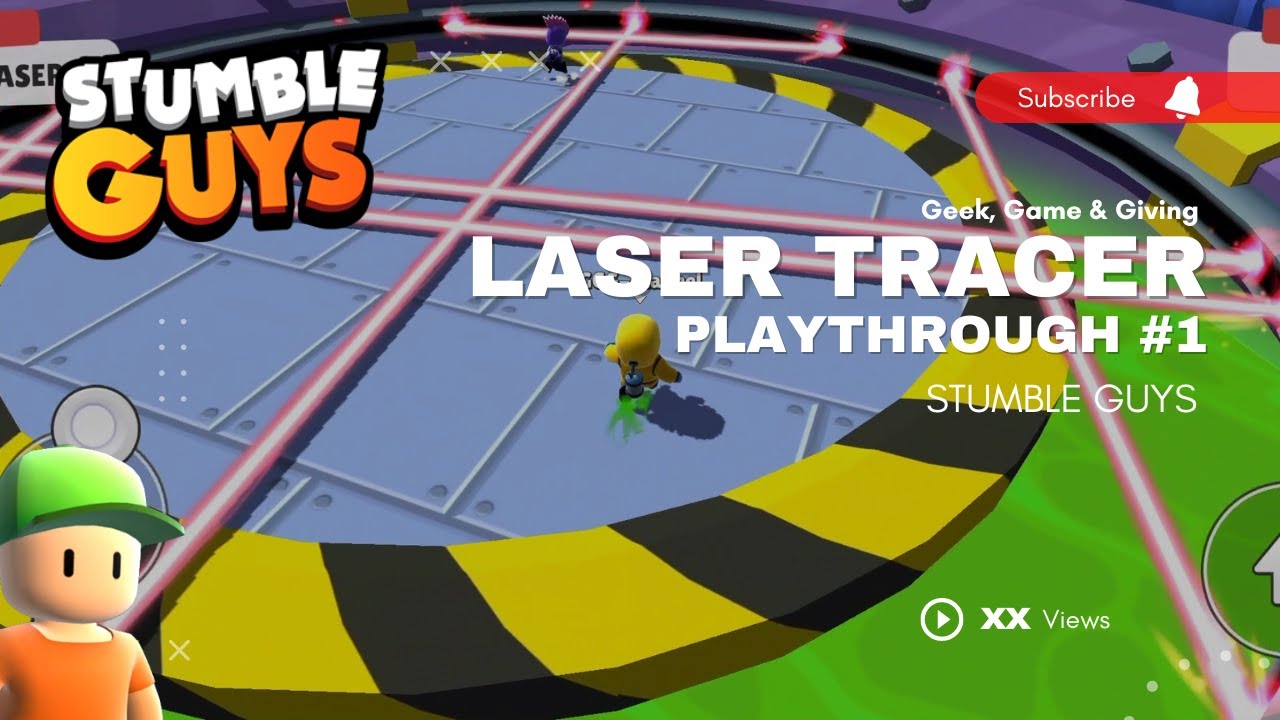 Stumble Guys👌 - 🤪 Laser Tracer Map - 👍Playthrough 1 - #stumbleguys # ...