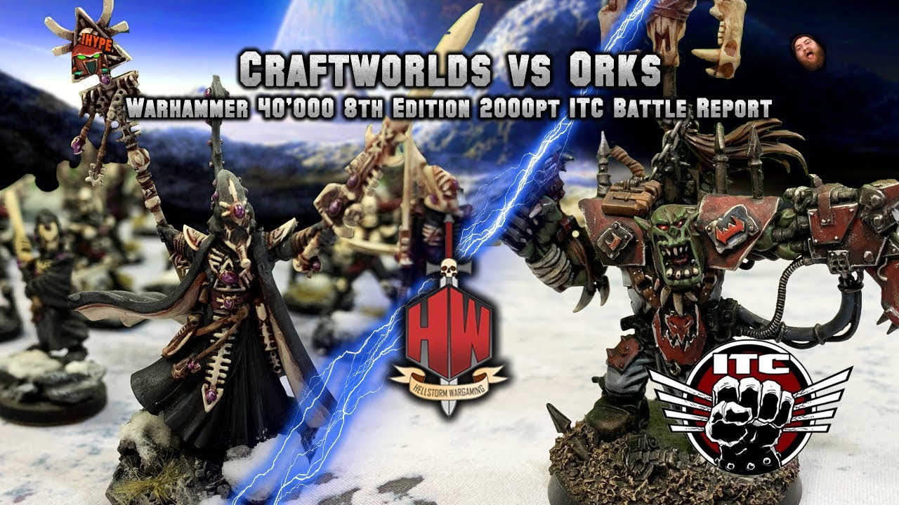 Craftworlds Ulthwe vs Orks ITC 2000 Warhammer 40K Battle Report - YouTube