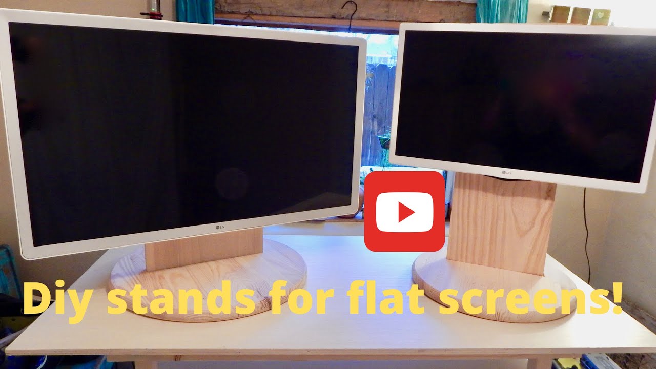 Diy tv stands for flat screens to save money! - YouTube