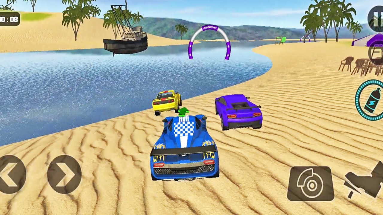 Floating Water Surfer Car Driving Game #2 | Water Surfing Cars Race ...