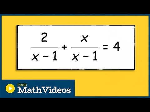 How to solve a Rational Equation with one solution