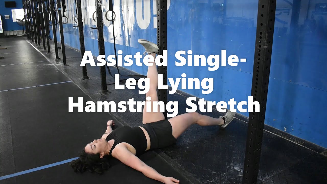 Assisted Single Leg Lying Hamstring Stretch - Smarter Sweat - YouTube