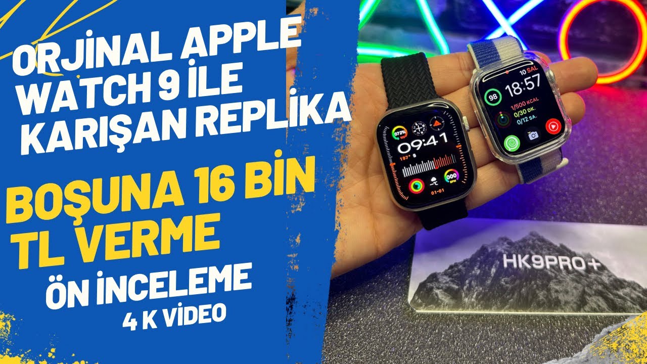 HK9 PRO PLUS + Apple Watch 9 Replikası Kutu Açılışı Ve Ön İnceleme ...
