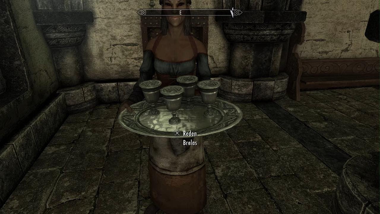 Skyrim PS 5: They stick their cups on the tray. - YouTube