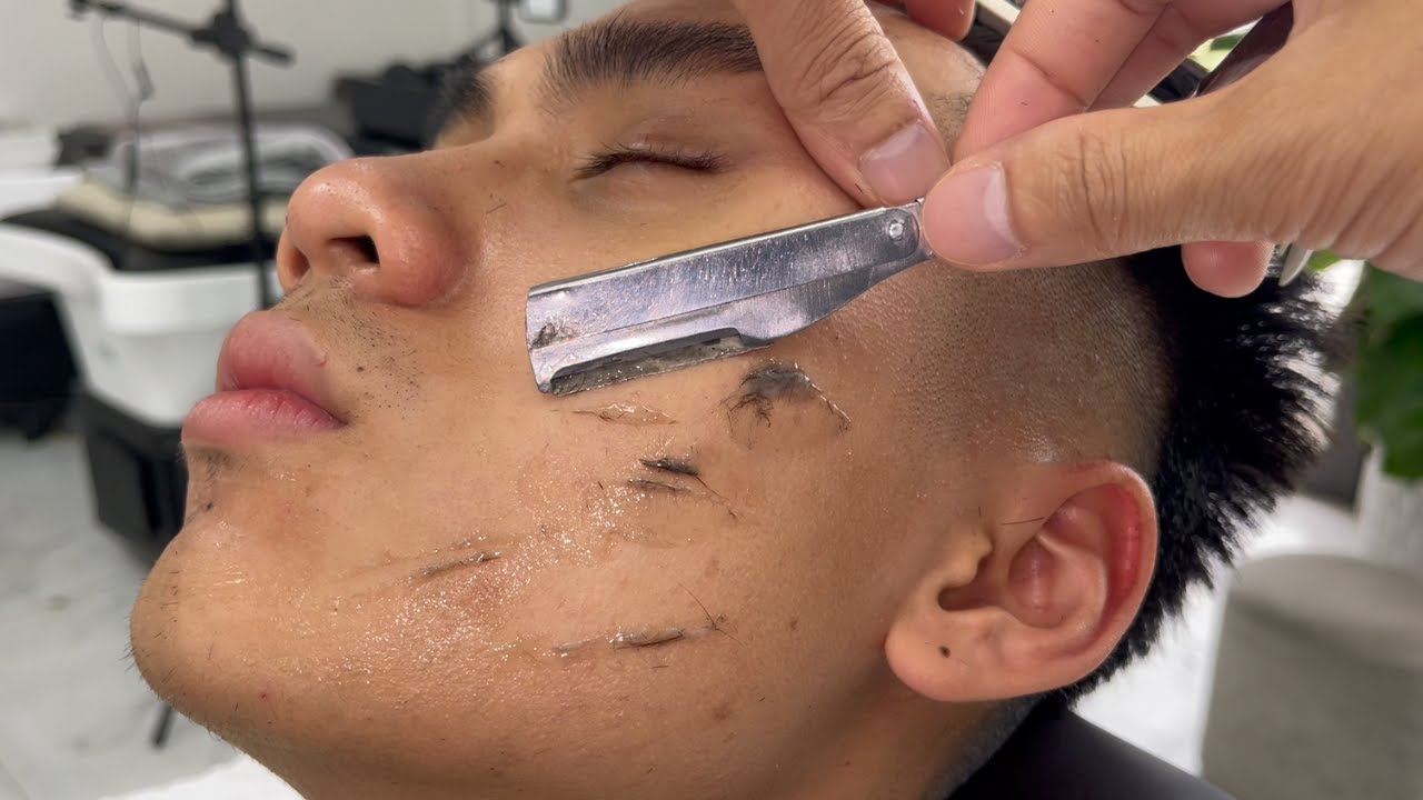 ASMR 👨‍💼 FOR A GOOD SLEEP 🥳 SHAVING BEARDS AND DEAD SKIN FOR MAN ...