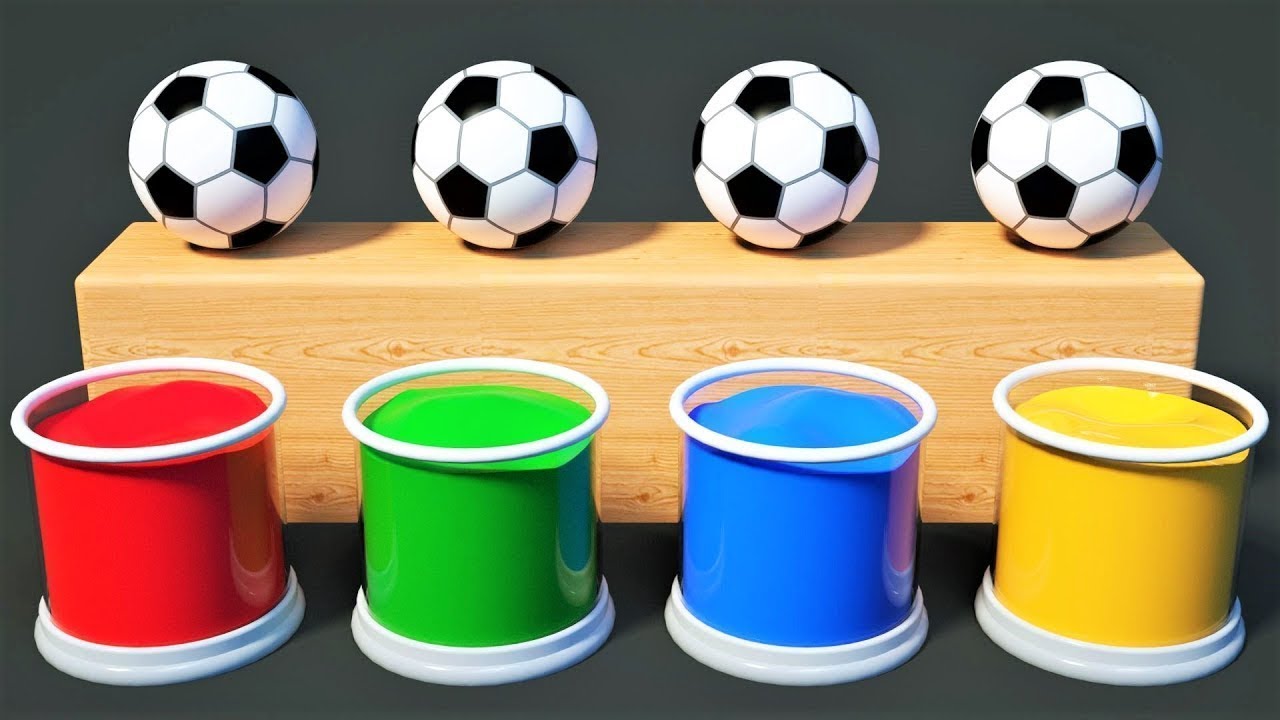 Learn Colors with Surprise Soccer Balls - Surprise Eggs SuperHeroes ...