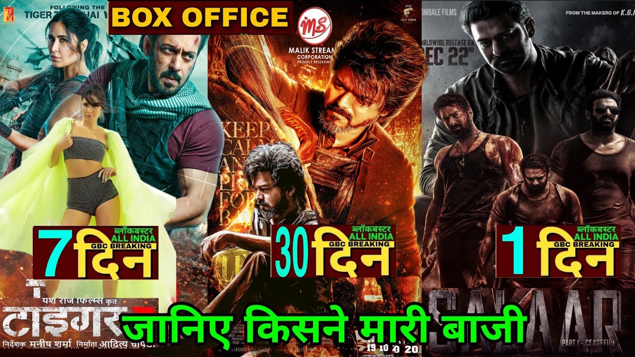 Tiger 3 Vs Leo Movie Vs Salaar Movie Box Office Collection,Leo Vs ...