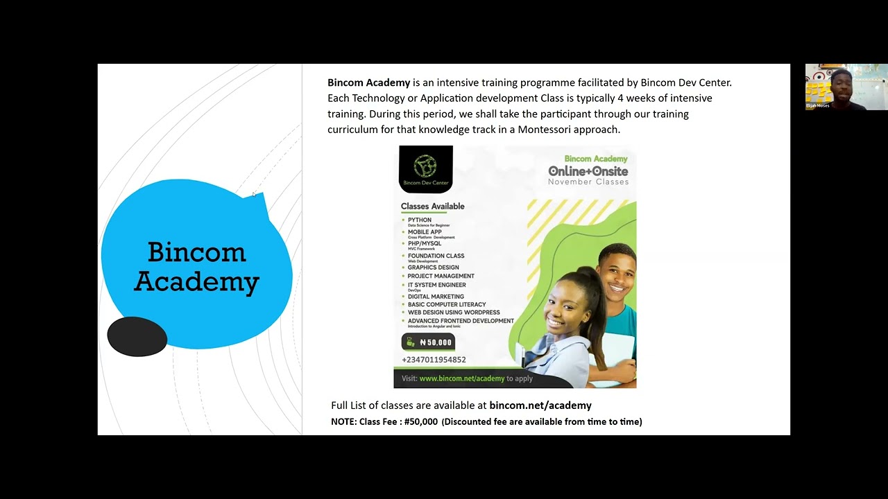 Bincom Community Events ICT CAREER TALK - YouTube