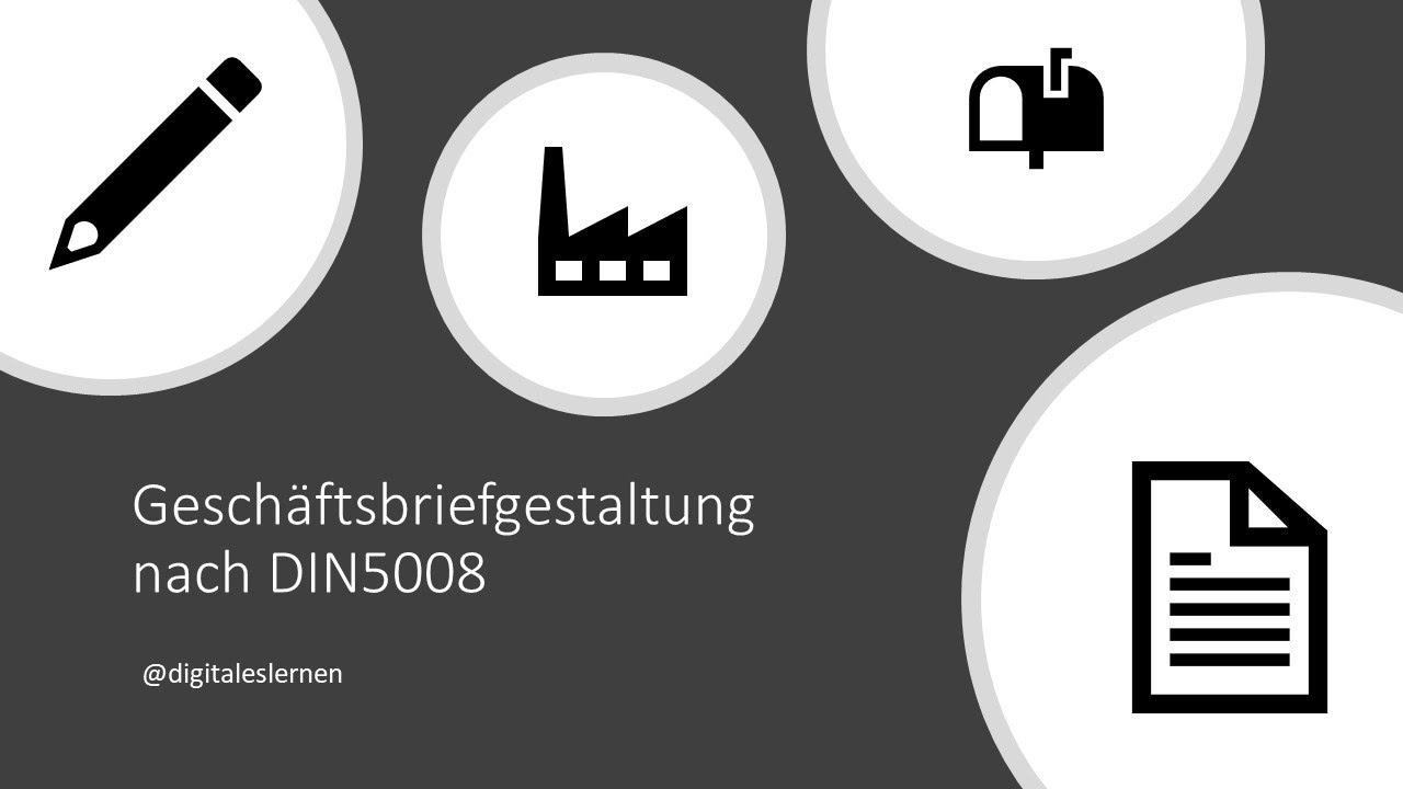Einfache Geschäftsbriefgestaltung nach DIN 5008 - YouTube