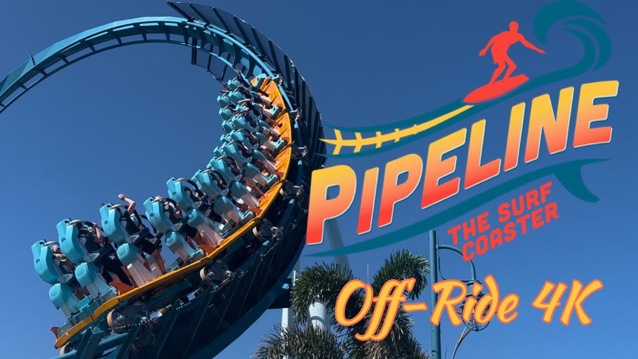 Pipeline: The Surf Coaster Off-Ride 4K | SeaWorld Orlando 2023 B&M ...