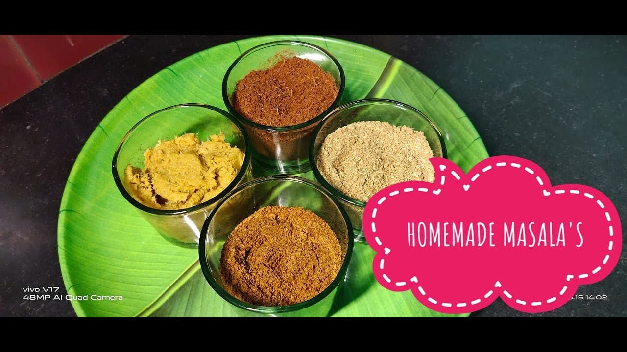 HOMEMADE MASALA'S || TELUGU RECIPE - YouTube