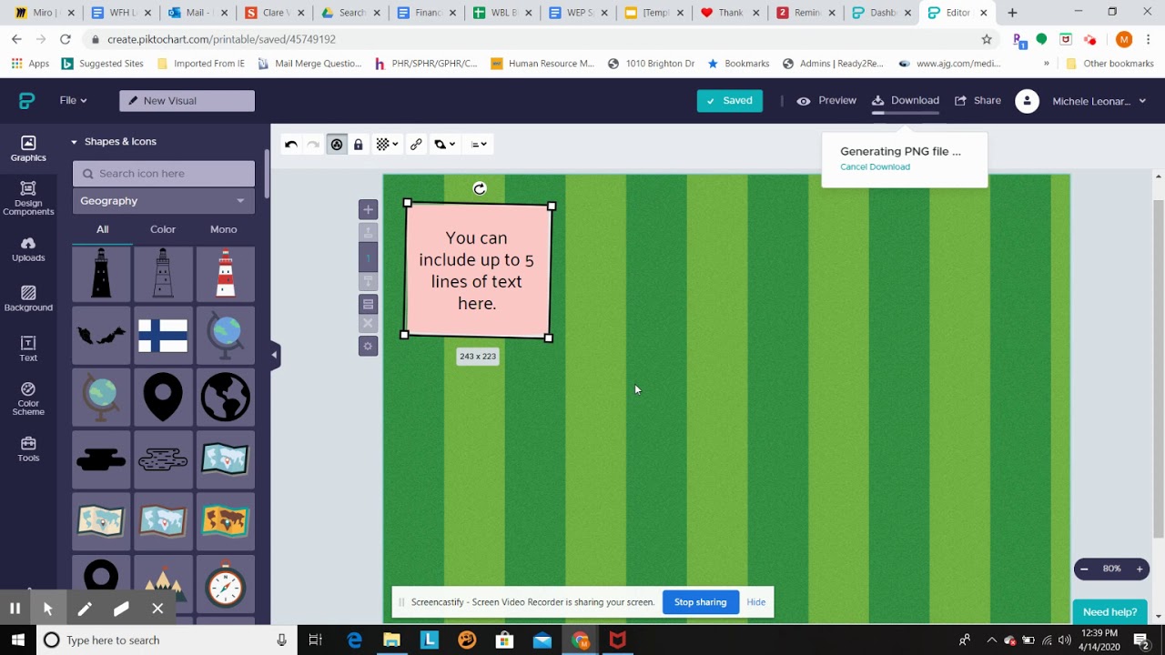 How to share/upload from Piktochart into Google Classroom - YouTube