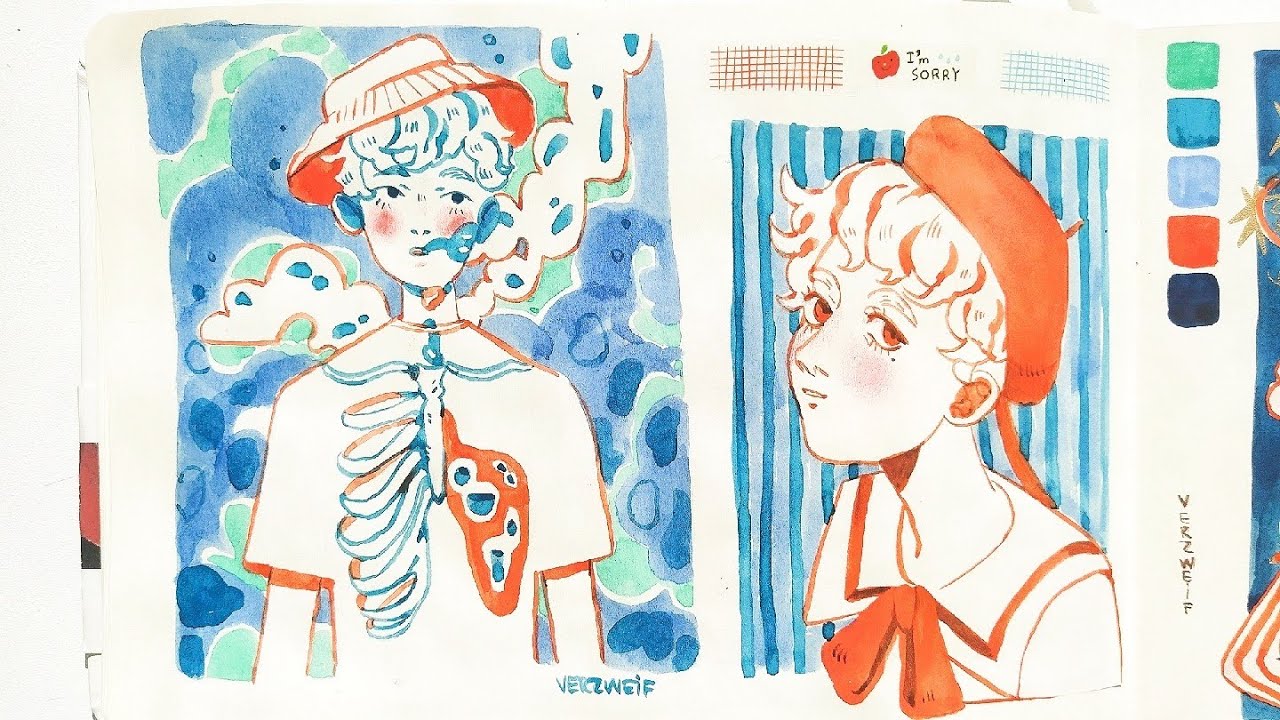 sketchbook tour feat miss froggy | i talk a lot :'') 14k!! - YouTube