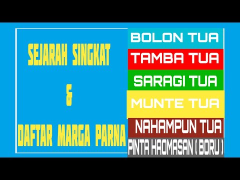 INILAH DAFTAR MARGA PARNA, MARGA TERBANYAK DI SUKU BATAK | PARNA PRODUCTION