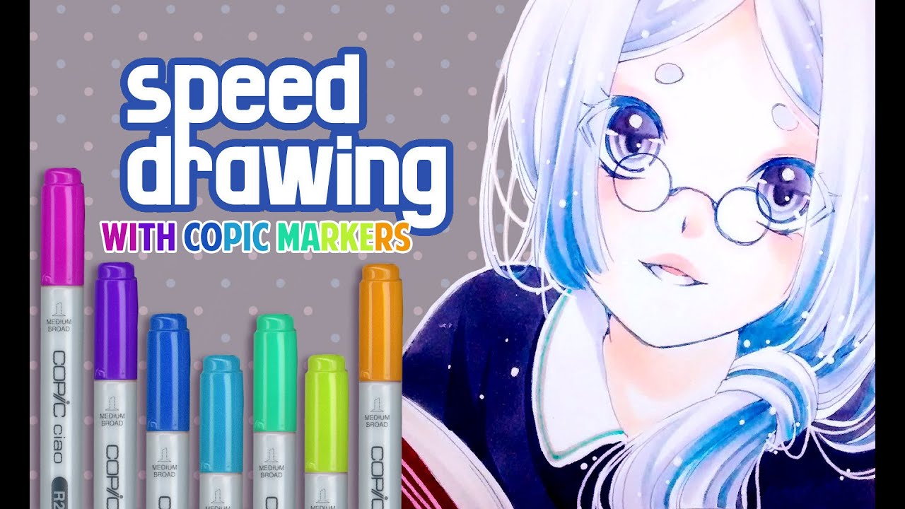 Speed drawing with copic markers - YouTube