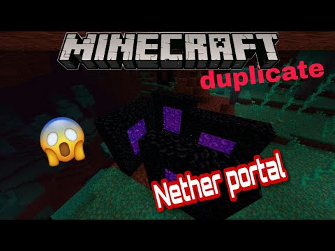 How to duplicate Nether portal || duplication glitch - YouTube