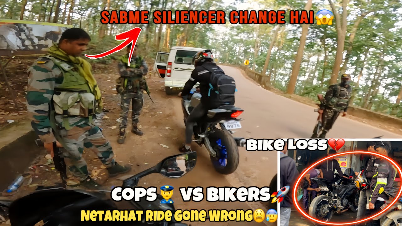 Cops👮‍♂️ Vs Bikers🚀 NetarHat Ride Gone Wrong😱🫣 // Bike Total Loss💔😫 ...