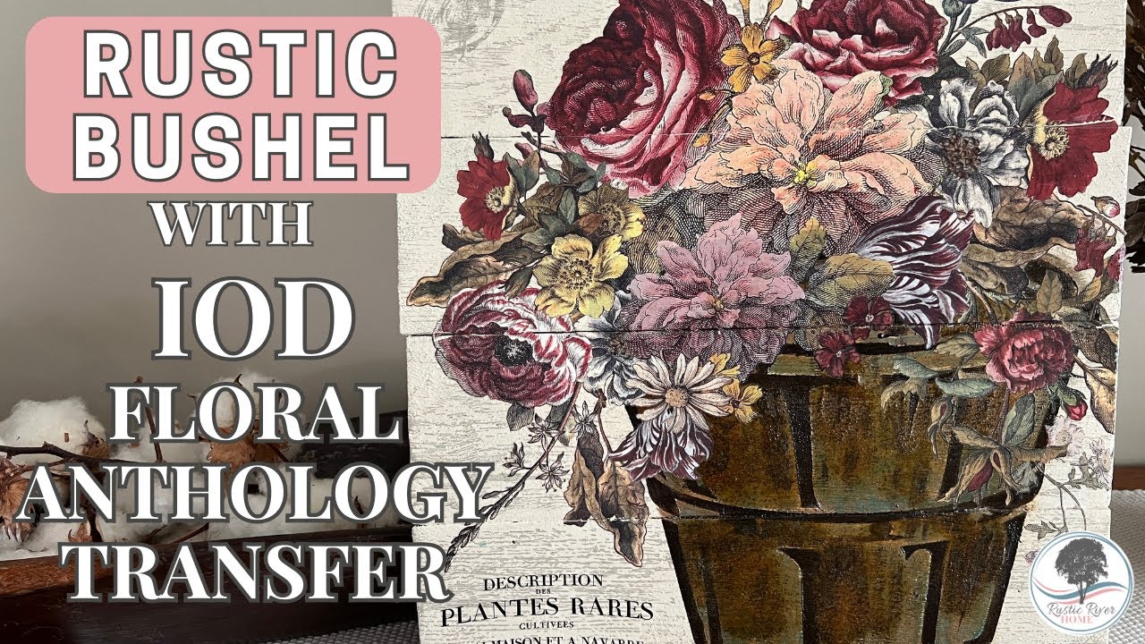 Create stunning DIY wall art: Roycycled Bushel Stencil meets IOD Floral ...