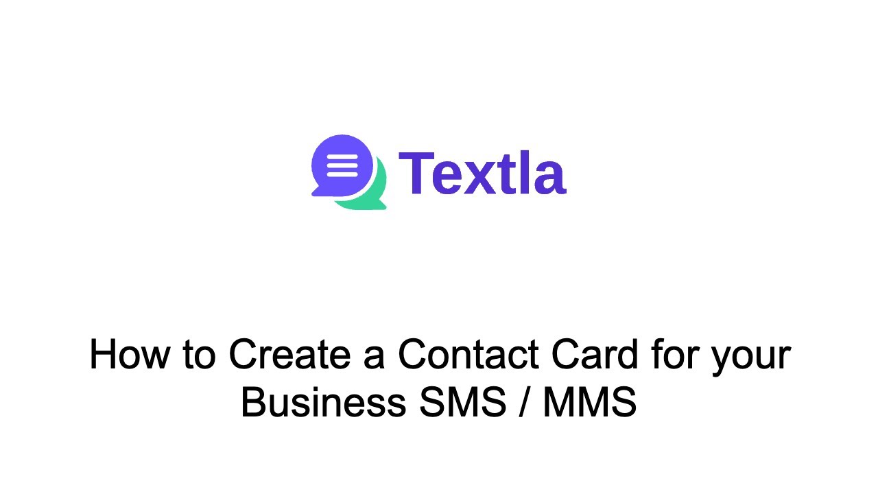 How to Create a Contact Card to Send for your Business SMS - YouTube