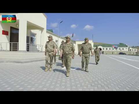 Müdafiə naziri cəbhəboyu zonada yerləşən  növbəti yeni hərbi hissənin açılışında iştirak edib