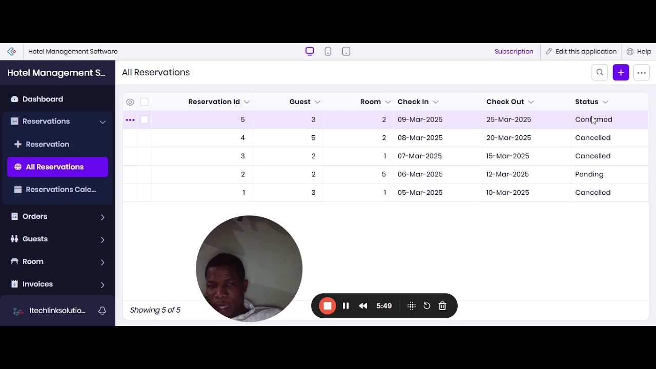Dashboard Overview and Reservations for Hotel Management Software - YouTube
