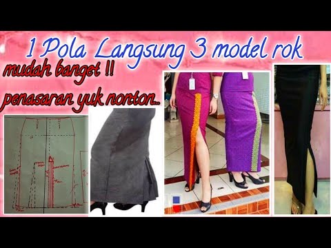 Pola dasar rok Pramugari / Pola dasar rok Span - YouTube