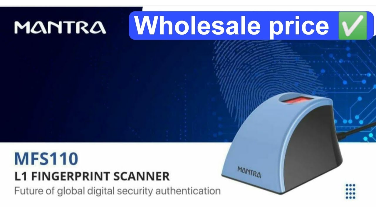 Mantra MFS 110 L1 Fingerprint Scanner wholesale price available - YouTube