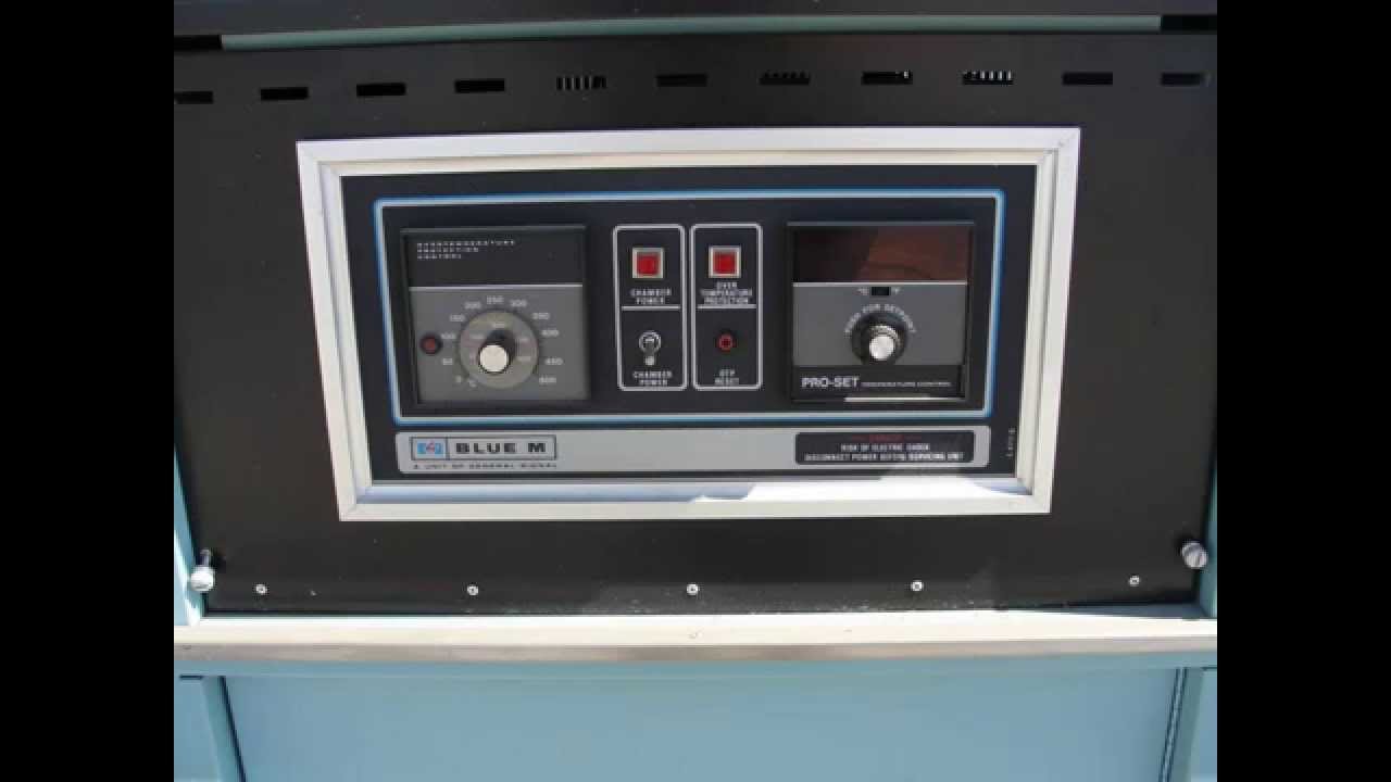 Blue M electric 5.75 cu ft oven. Temperature ranges to 650 - YouTube