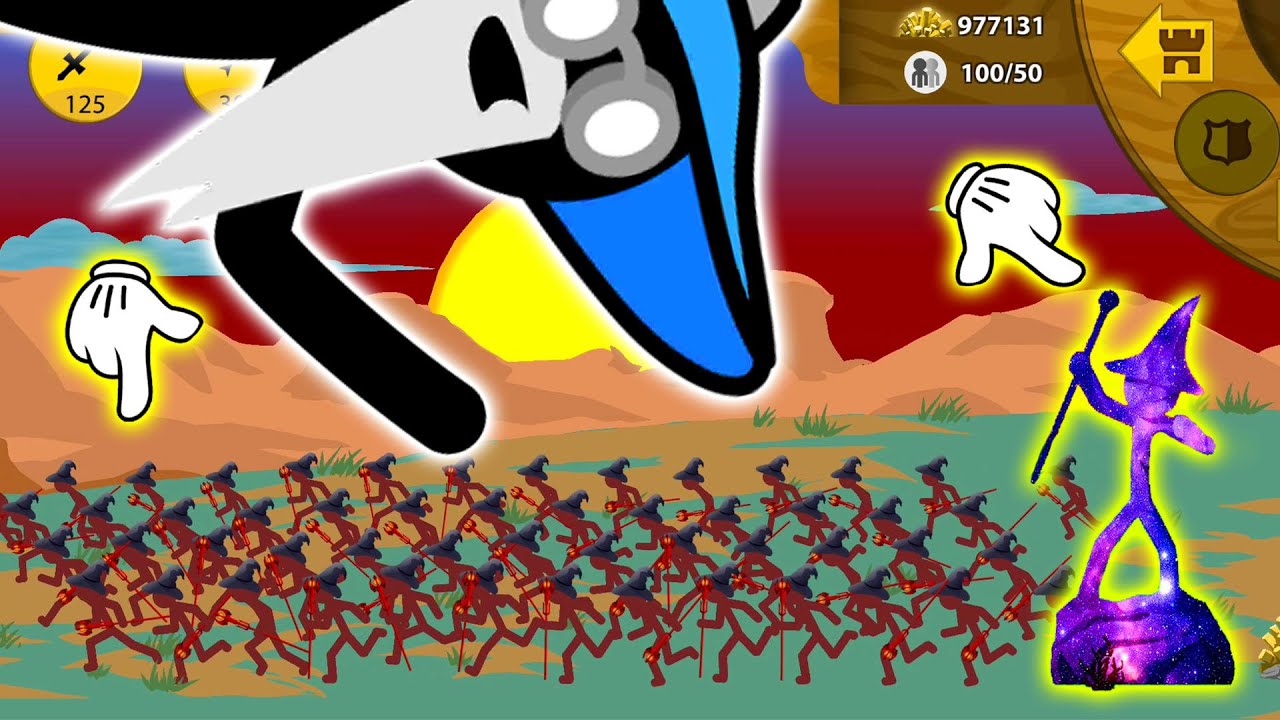 Stick War Legacy - MOD Army Wizard Destroy Statue Summon Boss - Stick ...