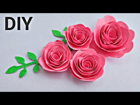 How To Make Small Paper Rose | DIY Paper Rose - YouTube