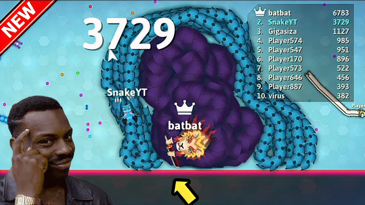 Snake. Io 🐍 The Biggest Snake Trapped In The Map Corner! Epic Snakeio ...