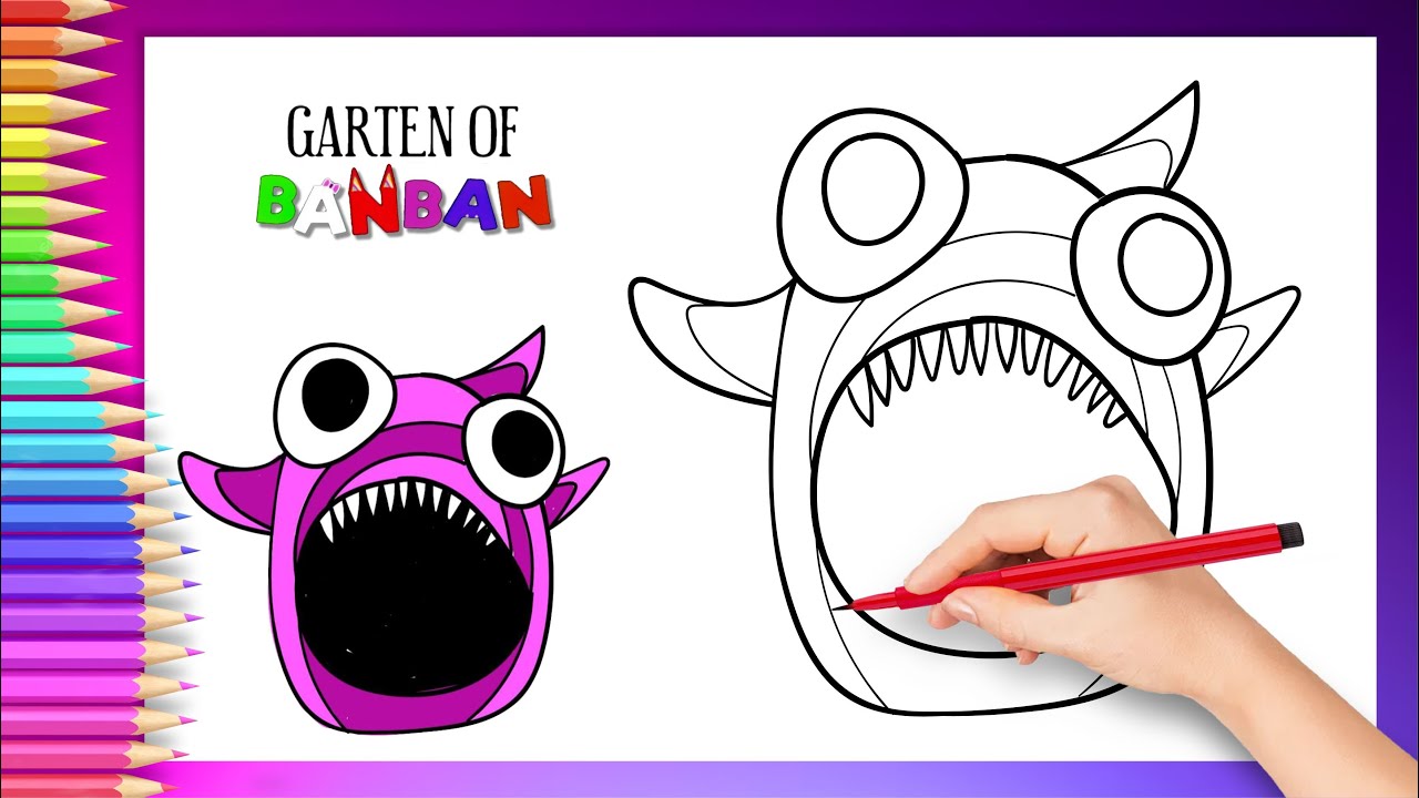 🐋 How To Draw PINKY STEWIE 🐋 New Monster GARTEN OF BANBAN 3 | Tutorial ...