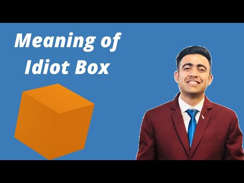 "Idiot Box" meaning in hindi / Meaning of idiot Box in hindi - YouTube